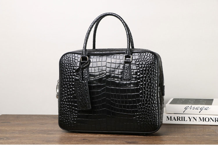 Whatna ワニ革 本革 ビジネス バッグメンズ 2way ショルダー Whatna ワニ革 本革 ビジネス バッグメンズ 2way ショルダー