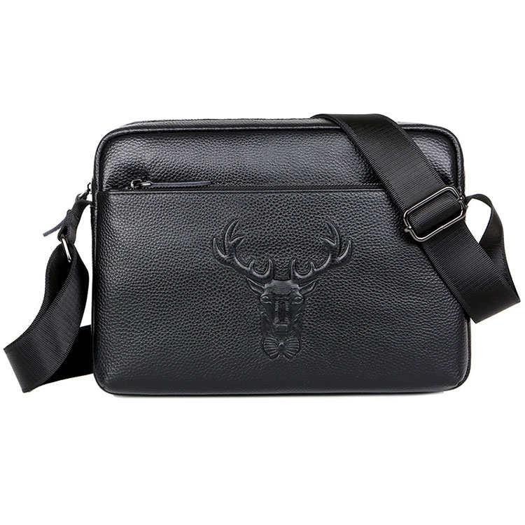 Whatna ワンショルダーバッグ メンズかばん 牛革 斜めがけボディ胸バッグ 肩掛けバッグメッセンジャーバッグ ビジネスシンプル カジュアル ワンショルダーボディバッグ 2室仕様 厚手 ...